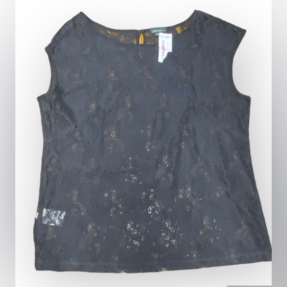 Eddie Bauer | Tops | Nwt Eddie Bauer Eb Floral Lace Shirt Cap Sleeve ...